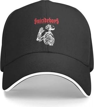 Generic Casquette dHomme, Casquettes de Baseball Suicideboy Mode pour Hommes et Femmes Chapeau de Routier Casquette &agrave; Snapback Respirante Bonnets de Soleil Ca