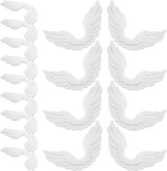 Artibetter 24 St&uuml;ck Selbstgemacht Engelsfl&uuml;gel aus Kunststoff Weihnachtsdeko Bastelornament Vielseitige Accessoire Verzierung f&uuml;r Feste Kleidung und Geschenke
