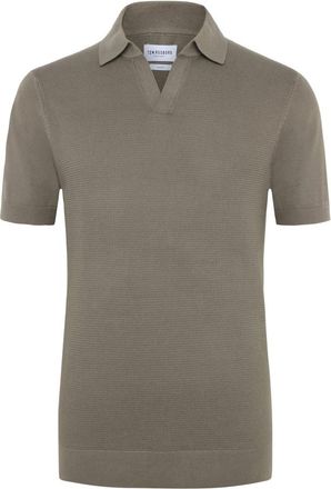 Tom Rusborg Leichtes Poloshirt aus Baumwolle mit Variokragen in