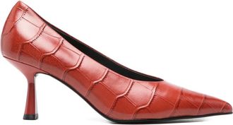 Bibi Lou escarpins à effet peau de crocodile 70 mm - Rouge