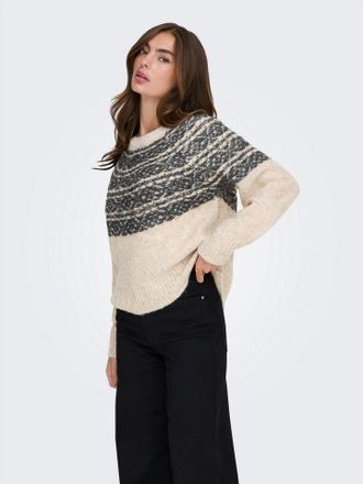 Only Strickpullover ONLSIDONA LIFE LS JQ O-NECK KNT