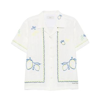 Dunst Hemgezeichnetes Hemd mit offenem Kragen Zitronengarten - - Blouses & Shirts - Damen - Mehrfarbig - S