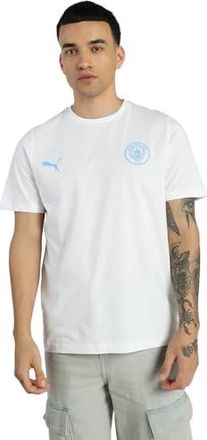 Puma Manchester City Essentials T-Shirt pour Homme, Blanc, X-Large