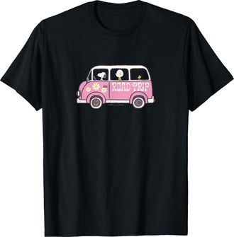 Peanuts Snoopy Charlie Brown Road Trip Van T-Shirt