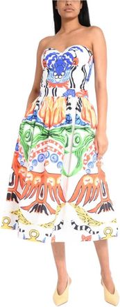 Stella Jean Femme, Robes, Multicolore, Taille: 44 FR Robe Midi Imprim&eacute;e