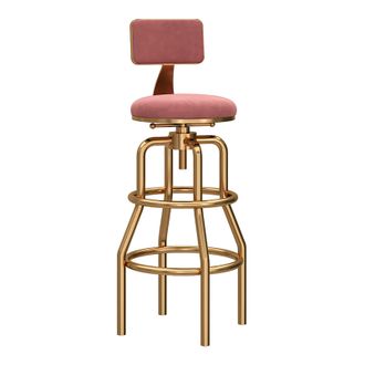 Generic Hohe Barhocker, Tresenhocker, h&ouml;henverstellbarer Drehhocker mit R&uuml;ckenlehne/H&ouml;he 78 cm