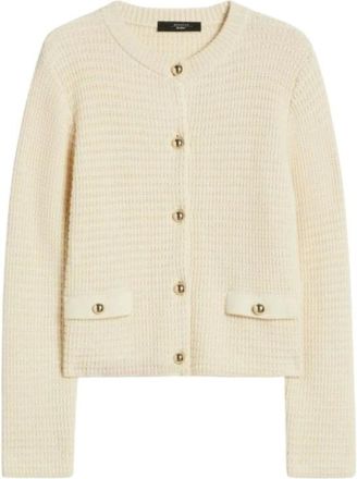 Max Mara Vodka Cardigan - Femme - Pulls - Beige - Taille: 42 FR