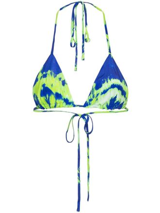 P.A.R.O.S.H. Batik-Bralet aus Seide - Gr&uuml;n