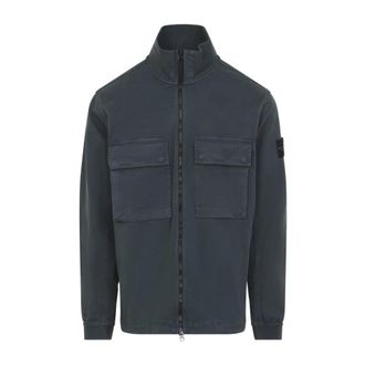 Stone Island Homme, Vestes, Vert, Taille: L Chemise-veste en coton