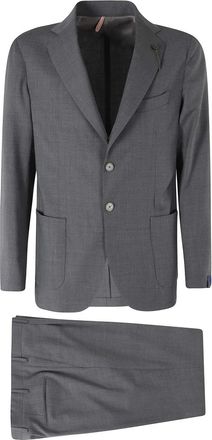 Santaniello Homme, Costumes, Gris, Taille: M Abito Tela Natural Stretch Pant 1 Pinces