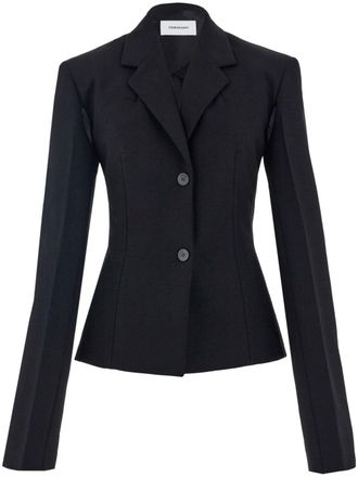 Ferragamo Blazer mit offenen Ärmeln - Schwarz