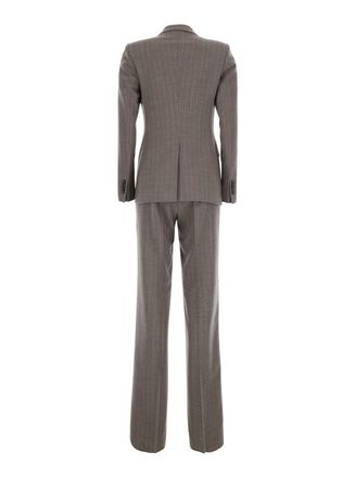 Tagliatore Womens Suit Paris Beige Wool Trouser Suits