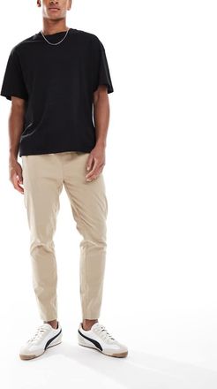 Brave Soul Pantalon &agrave; taille &eacute;lastique - Taupe-Neutre