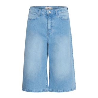 Ichi Ichi - Shorts en Denim Bleu Clair Lav&eacute; - Femme - Shorts - Bleu - Taille: 38 FR