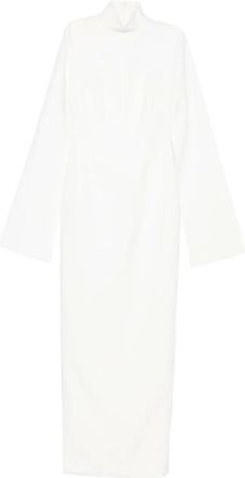 Solace London Langärmeliges The Josefine Maxikleid - Weiß