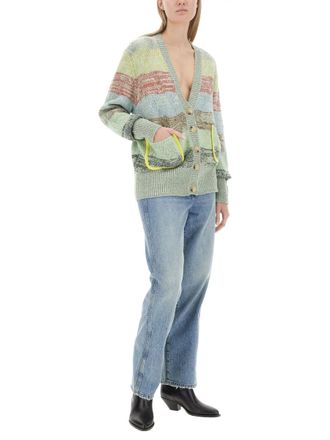 Cormio Oversized Wool Blend Cardigan - Multicolor
