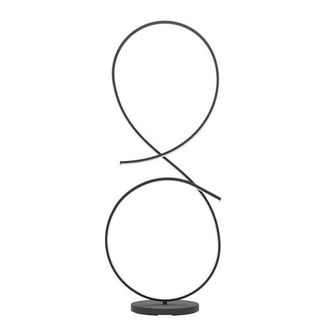 Eglo LED Stehlampe Serpins, geschwungene Stehleuchte, Standleuchte Wohnzimmer aus Metall in Schwarz, Wohnzimmerlampe mit Tritt-Schalter, warmwei&szlig;, 107 cm