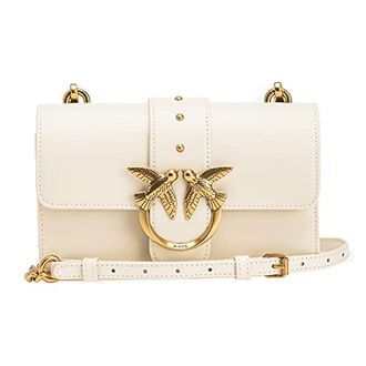 Pinko Mini Love Bag One Simply Sac pour femme, taille unique, Z14q Bianca-antique Gold