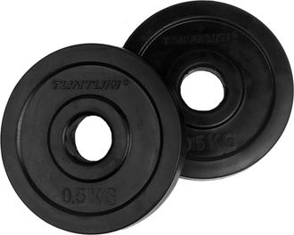 Tunturi New Fitness Hantelgewichte 2 x 0,5 kg, 30 mm, Gewichte f&uuml;r Langhantel und Kurzhantel