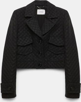 Dorothee Schumacher Einreihiger Blouson aus besticktem Punto Milano
