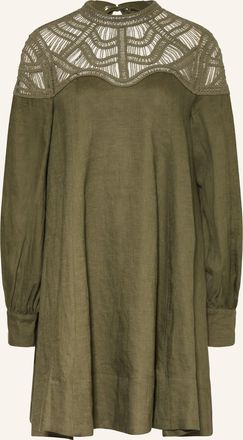 Riani Riani Leinenkleid Mit Spitze gruen