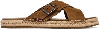 Tommy Hilfiger Espadrilles Tommy Hilfiger Buckle Flexible Sandals FM0FM05772 Braun