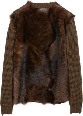 Prada Pullover aus Shearling - Braun