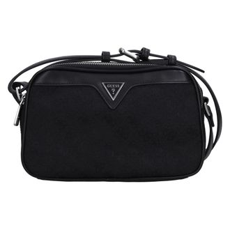 Guess Stofftasche mit Kunstleder-Eins&auml;tzen - - Bags - Herren - Schwarzk - ONE SIZE