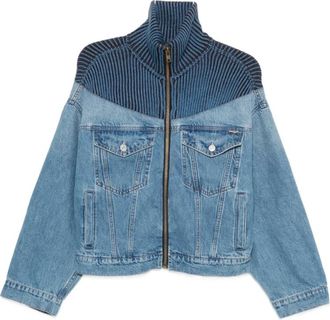 Mother Femme, Vestes, Bleu, Taille: 36 FR Veste en jean courte