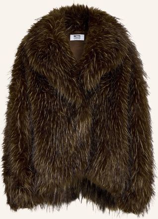 Betta Corradi Betta Corradi Oversized-Jacke Aus Kunstfell braun