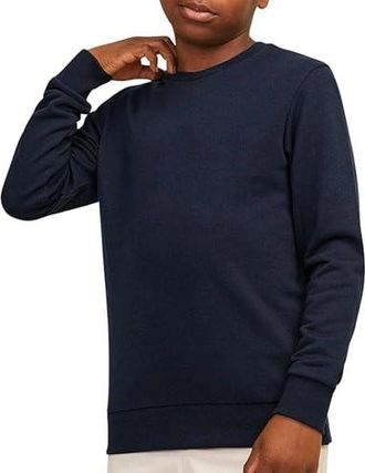 Jack & Jones Jjebradley Sweat Crew Noos Jnr Homme Maillot de surv&ecirc;tement, Bleu Fonce, 176