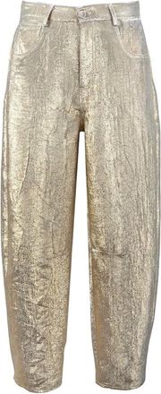 Souvenir Femme, Pantalons, Jaune, Taille: 42 FR Tapered Pantalons