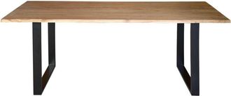 Décoration d'Autrefois Decoration D Autrefois - Table à manger en bois dacacia et pieds en métal