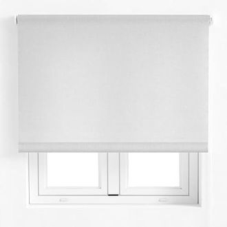 Blindecor Ara Versailles Silber | lichtdurchlässiges Rollo - 160 x 240 cm (Breite x Höhe) | Stoffgröße ca. 157 x 235 cm | Fensterrollos