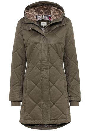Camel Active Damen Steppmantel im Vintage Look Khaki, womenswear-44