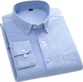 Generic Chemise &agrave; manches longues pour homme, coupe classique, poche simple, coupe ajust&eacute;e, haut d&eacute;contract&eacute;, tissu Oxford doux et solide pour le bureau, C270