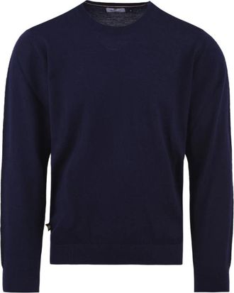 Aquascutum Homme, Pulls, Bleu, Taille: 2XL Pull ras du cou en laine m&eacute;rinos extrafine