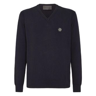 Philipp Plein Herren, Strickwaren, Blau, 3XLGr&ouml;&szlig;e