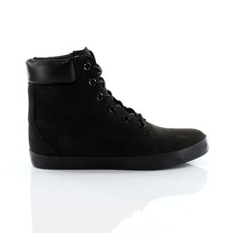 Timberland 6 Inch Glastenbury Schwarz Nubuck Leder Lace Up Damen Stiefel 6224B