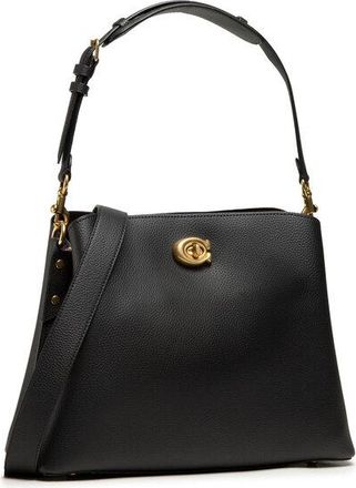 Coach Handtasche Plshd Pbbl Willow Sb C2621 Schwarz