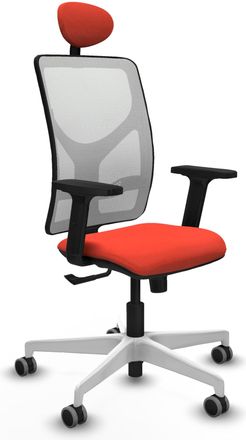 Piqueras y Crespo B&uuml;rostuhl in Orange, mit 2D-Armlehnen, h&ouml;henverstellbarer Lendenwirbelst&uuml;tze und festem Kopfteil, ausgestattet mit Sincro 3 Positionen und Schneidesch