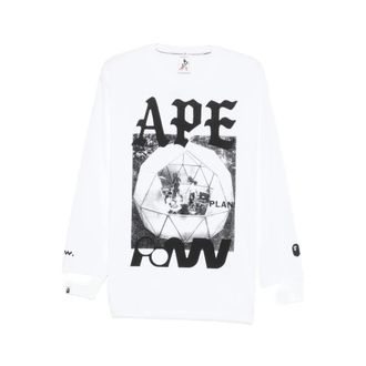 A Bathing Ape Sweatshirt - - Sweatshirts & Hoodies - Herren - Wei&szlig; - L