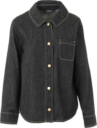 Max Mara Femme, Blouses et Chemises, Bleu, Taille: 38 FR Enfasi Denim Shirt
