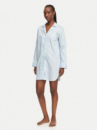 Lauren Ralph Lauren Nachthemd ILN32507 Hellblau Relaxed Fit