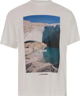 And Wander t-shirt Gracier - Blanc
