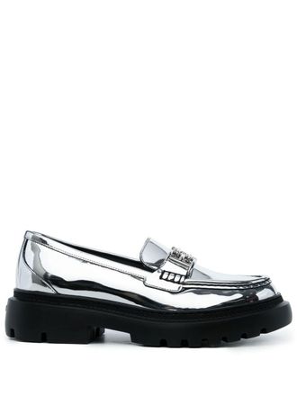 Bally mocassins Gioia en cuir &eacute;pais - Argent