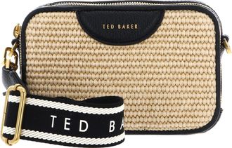 Ted Baker Baria Mini Webbing Faux Raffia Camera Bag Black