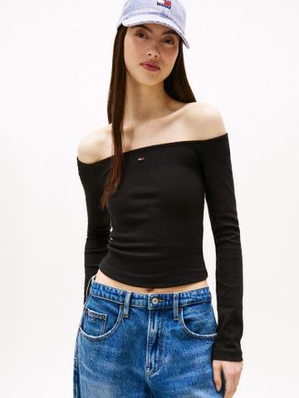 Tommy Jeans Langarmshirt TJW SLIM ESSENTIAL BOAT NECK LS