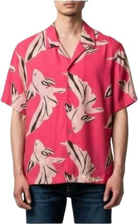 Paul Smith Homme, Chemises, Rose, Taille: S Chemise &agrave; col cubain