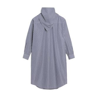 Ami Gestreiftes Bandana-Kragen Kleid Klar Blau - - Dresses - Damen - Blau - S